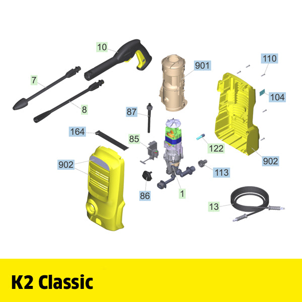 KARCHER K 2 Classic Spare Parts - 01925 44 44 64 – Aquaspray Ltd