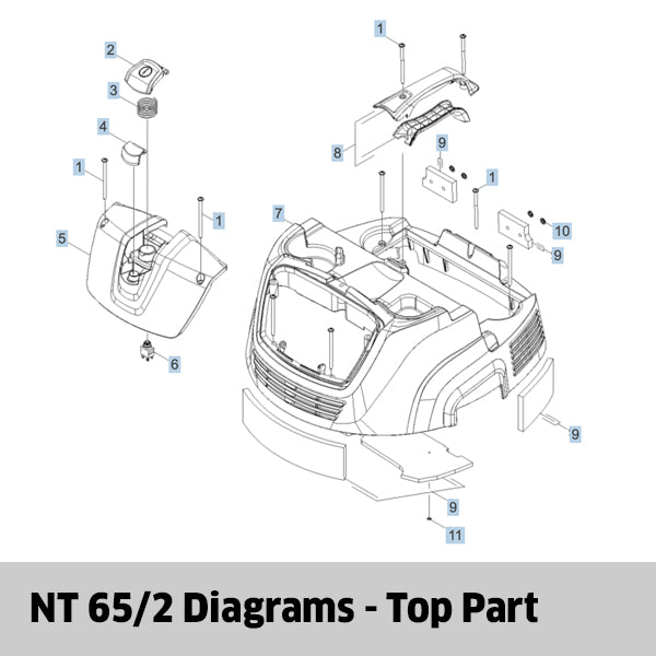 KARCHER NT 65/2 Spare Parts Top Part - 01925 44 44 64 – Aquaspray Ltd